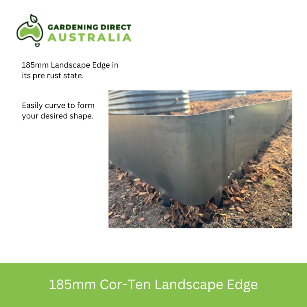 185mm Cor-Ten Steel Garden Edging | Landscape Edge